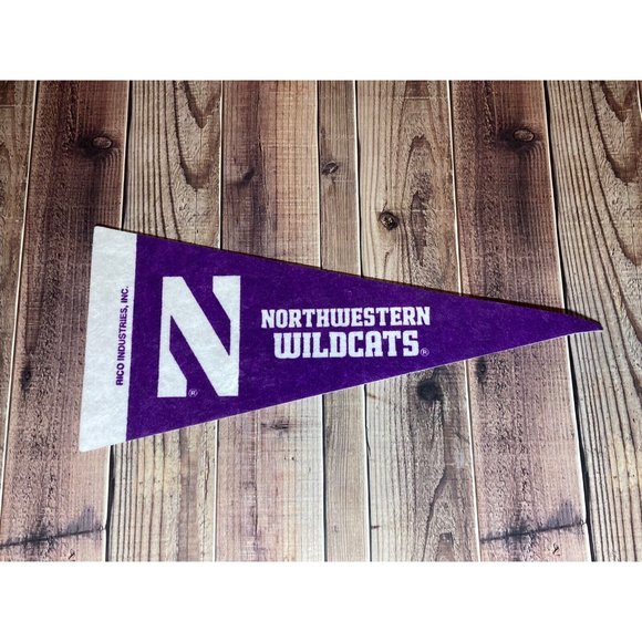 NCAA | Wall Decor | Northwestern Wildcats Mini Pennant 9x4 Inch Felt ...